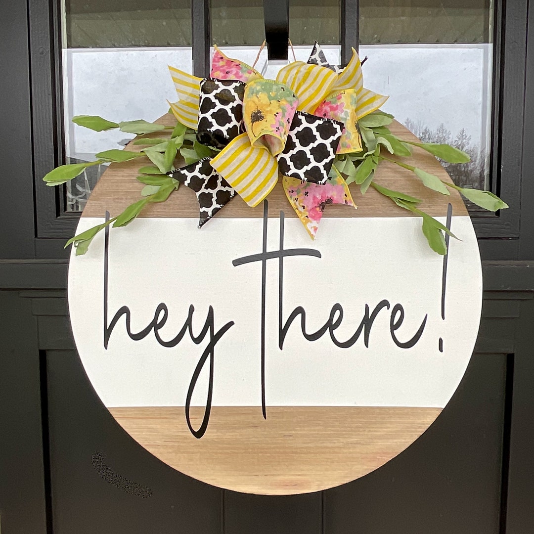 Hey There Door Hanger | Hello Door Hanger | Welcome Door Hanger | Front ...