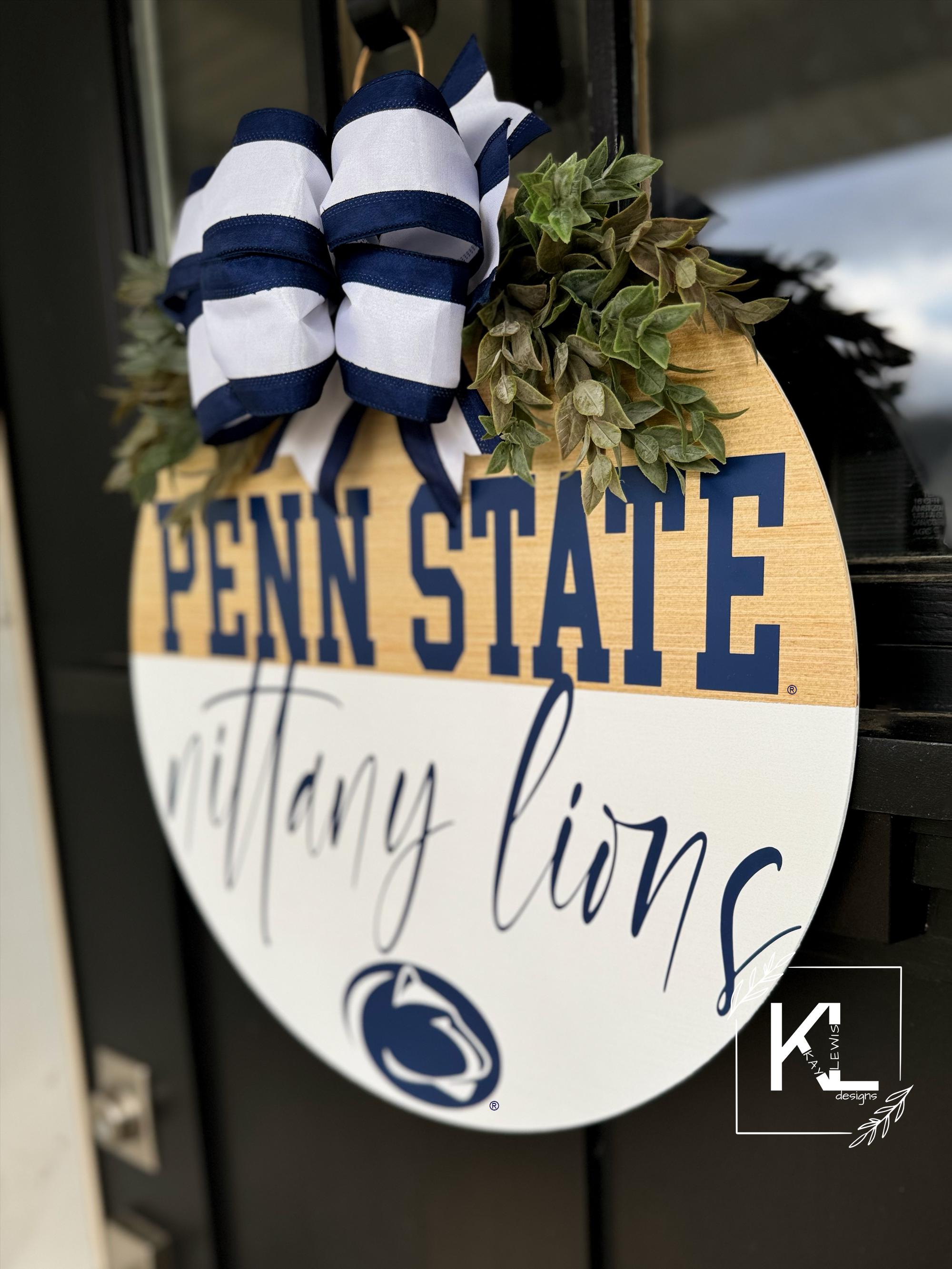 Penn State Wreath | Penn State Sign| Penn State Door Hanger | Penn ...