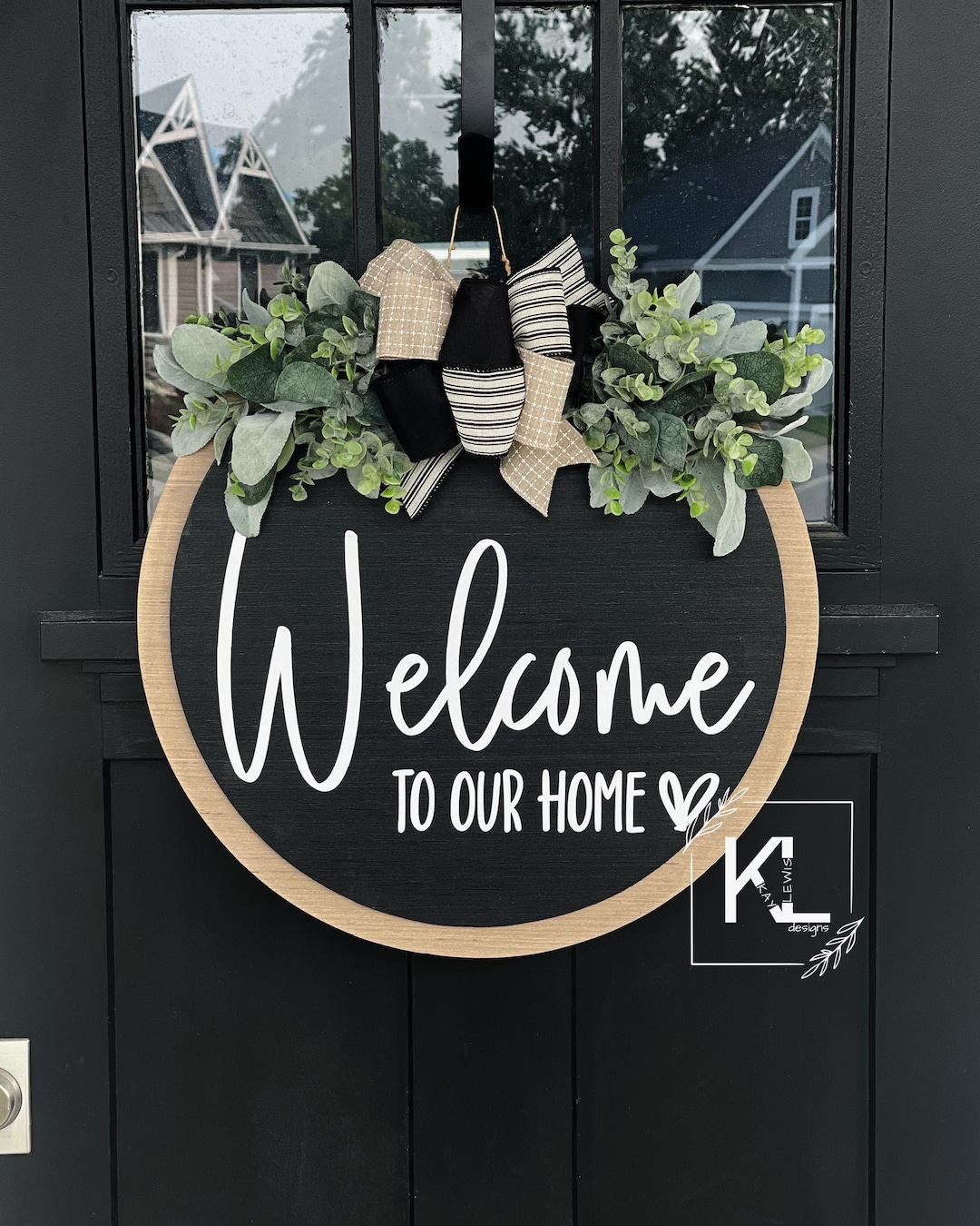 Front Door Decor | Front Door Wreath | Welcome to Our Home | Front Door ...