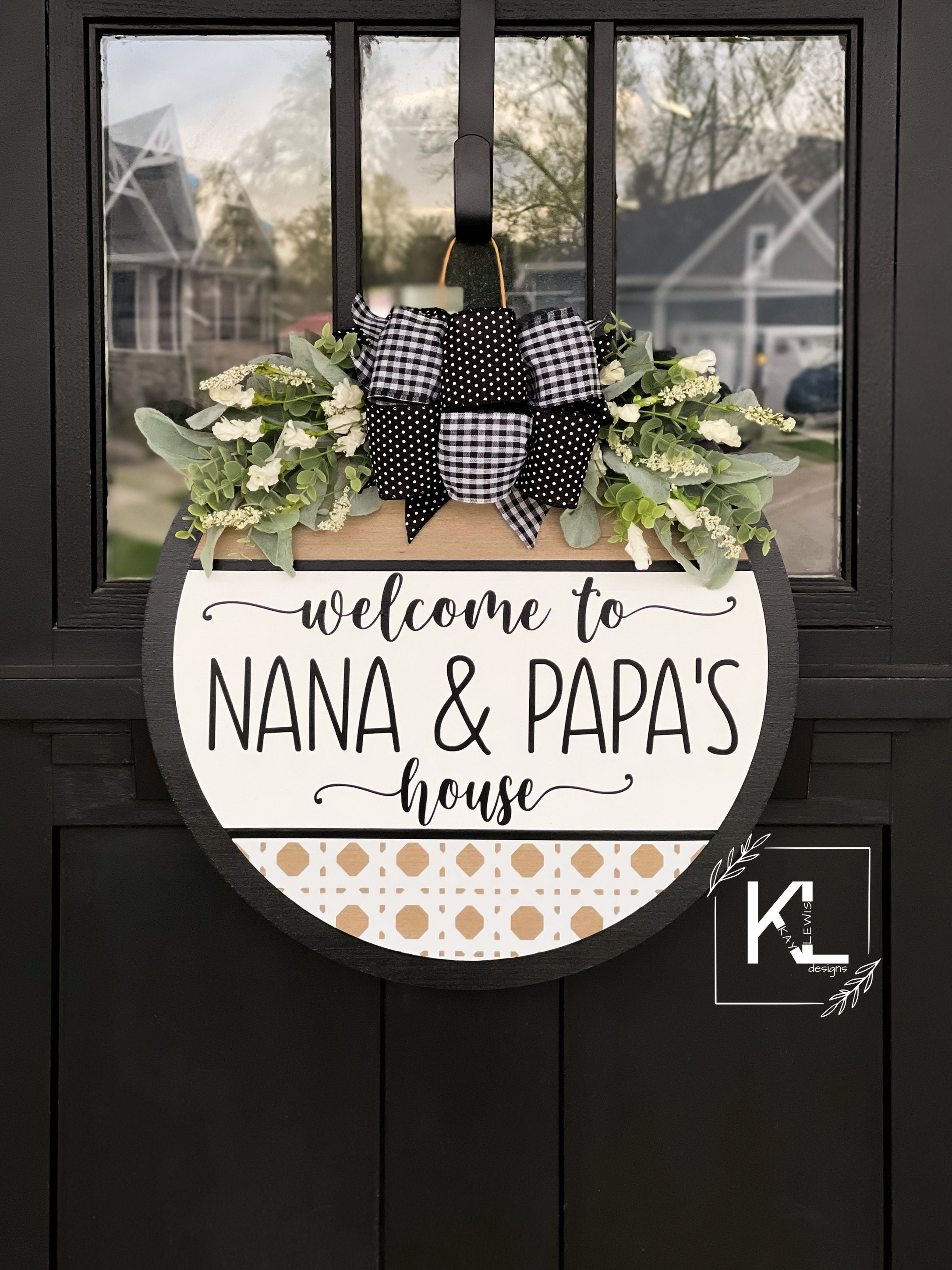 Front Door Decor | Grandparents Sign | Welcome to Grandma and Grandpa's ...