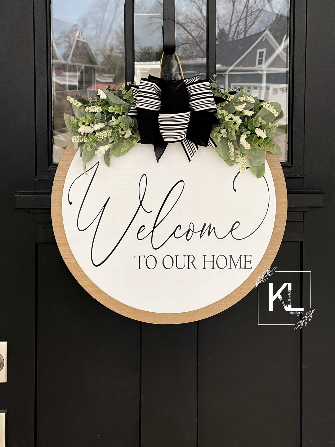 Front Door Decor | Front Door Wreath | Welcome to Our Home | Front Door ...