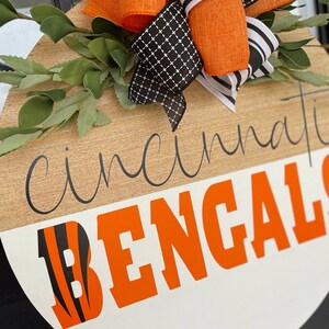 Cincinnati Bengals Door Hanger Front Door Decor Cincinnati Bengals Door ...