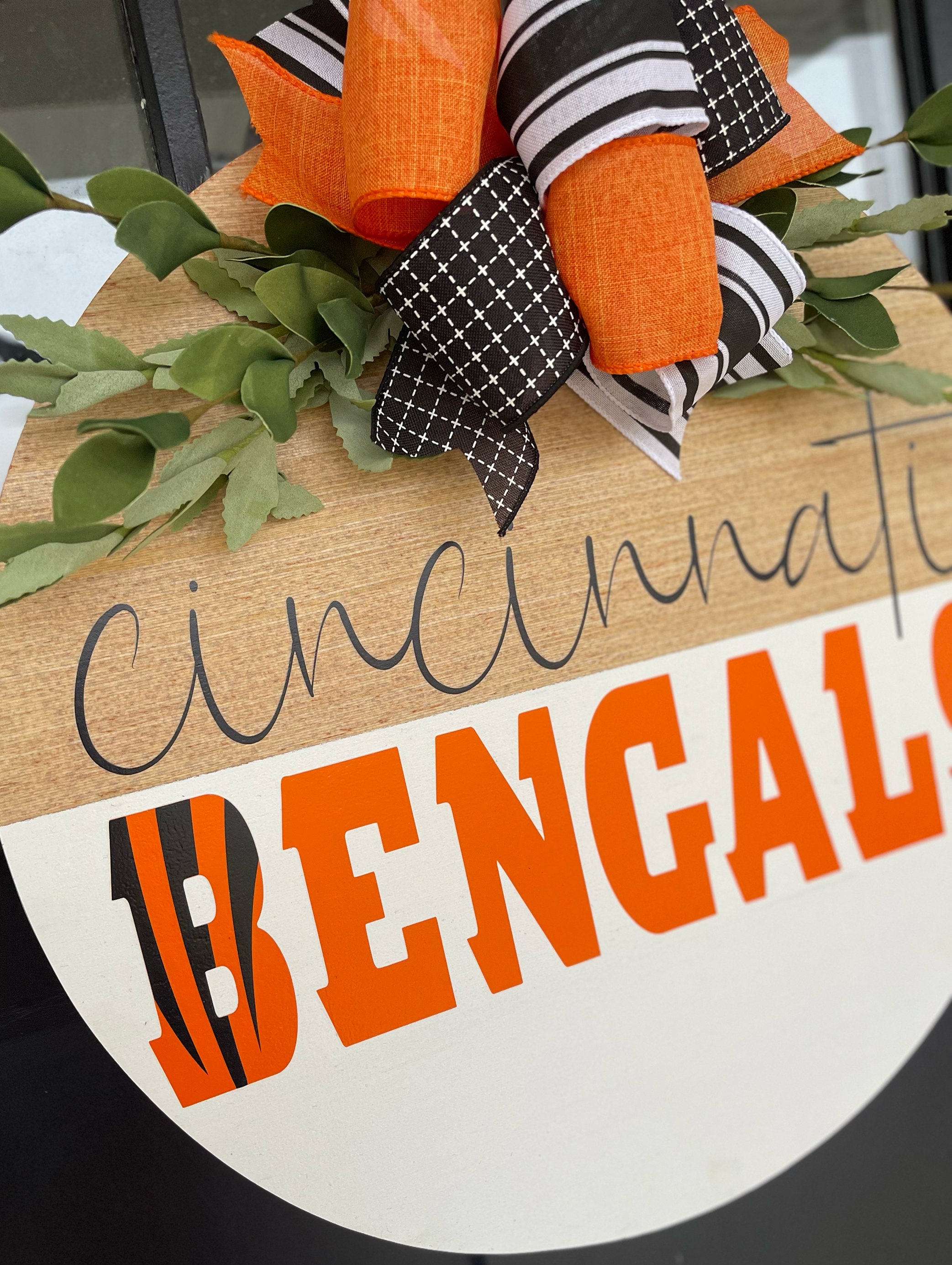 Cincinnati Bengals Door Hanger Front Door Decor Cincinnati - Etsy