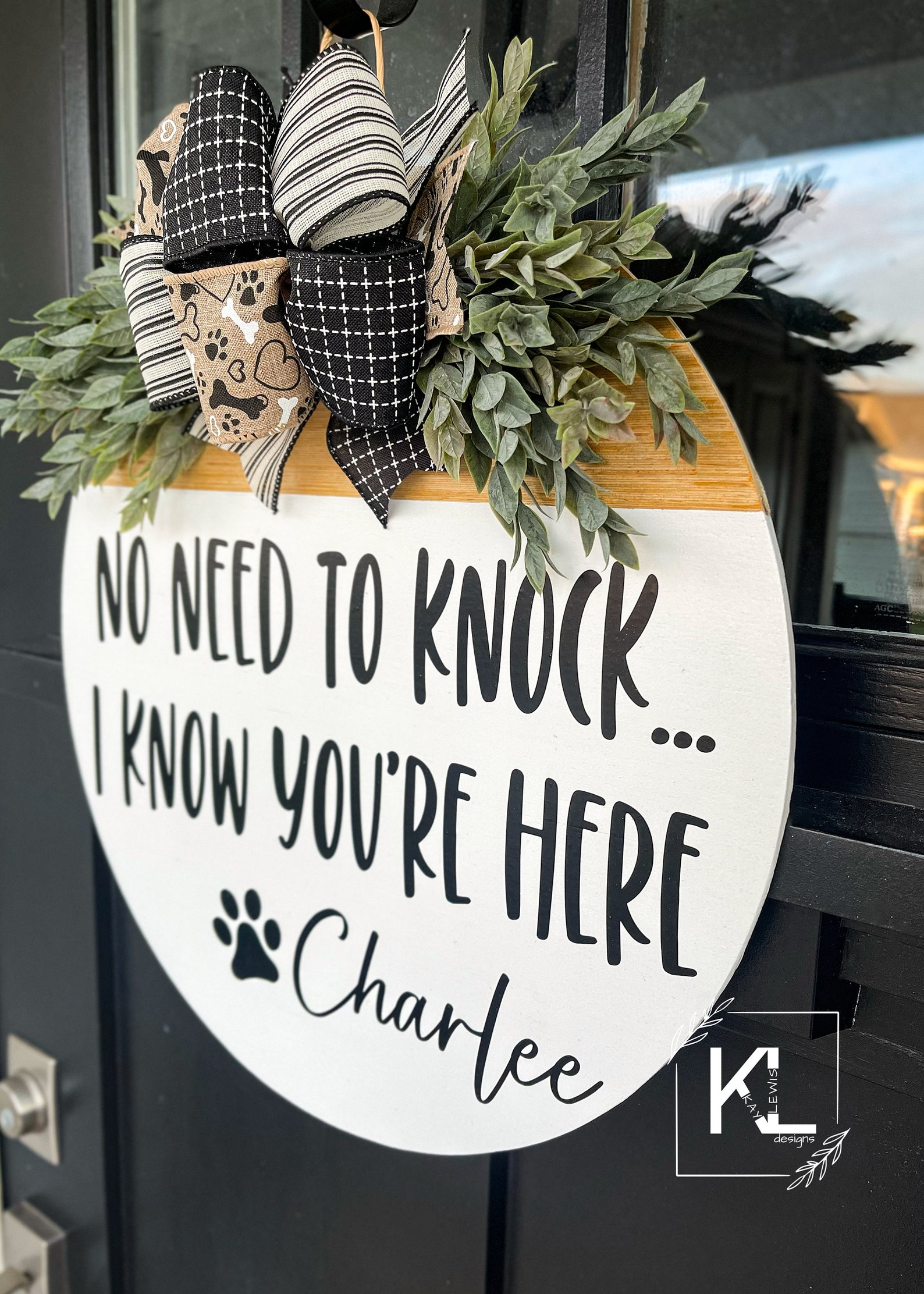 Dog Door Hanger | Dog Door Sign | Front Door Decor | Front Porch Sign ...