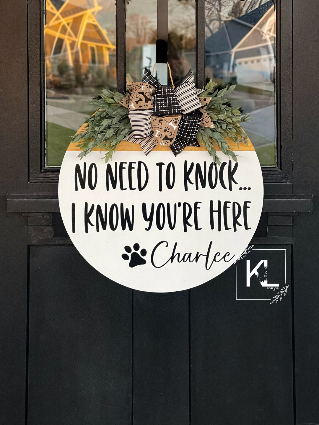 Dog Door Hanger | Dog Door Sign | Front Door Decor | Front Porch Sign ...