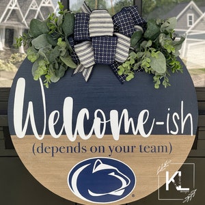Penn State Front Door Decor | Penn State Sign | Sports Sign | Door ...