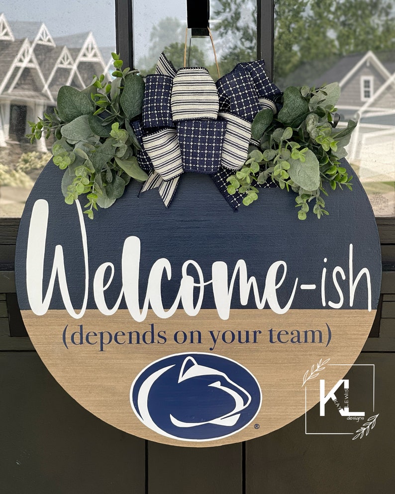 Penn State Front Door Decor | Penn State Sign | Sports Sign | Door ...