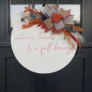 Fall Door Hanger | Fall Decor | Front Door Decor | Fall Porch Sign ...