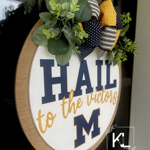 Michigan Wolverine Door Hanger | Michigan Wolverine Door Sign ...