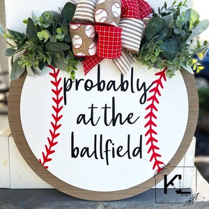 Front Door Decor Welcome Sign Baseball Summer Wreath Baseball Decor ...