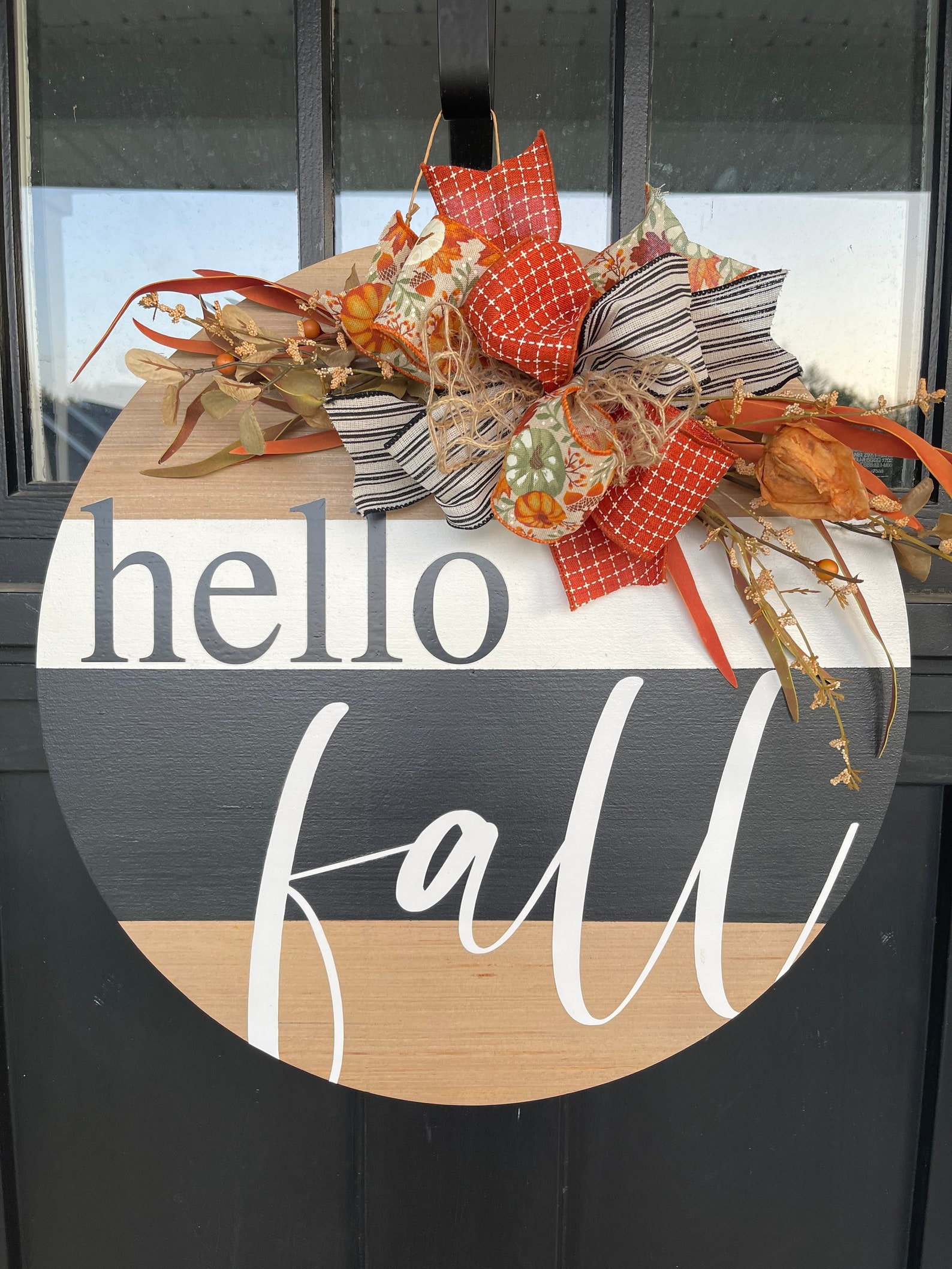 Hello Fall Door Hanger Fall Decor Front Door Decor Fall - Etsy