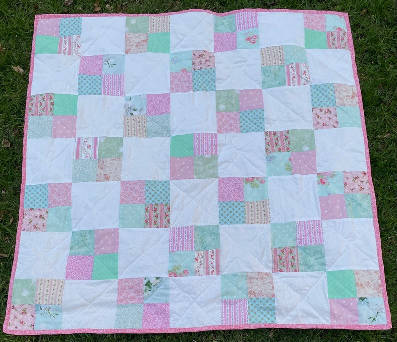 Shabby Chic Baby Girl Patchwork Quilt - Etsy