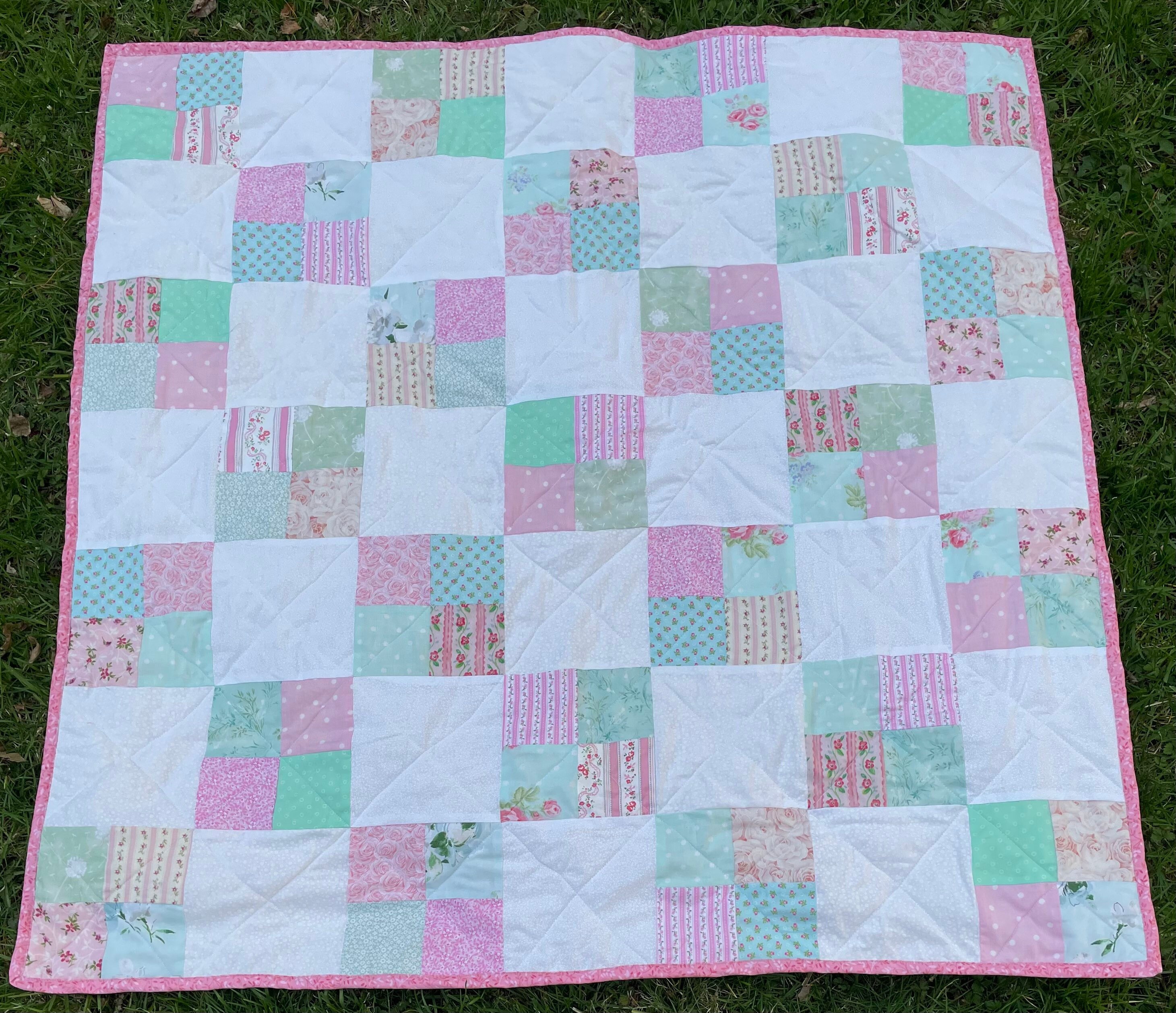 Shabby Chic Baby Girl Patchwork Quilt - Etsy