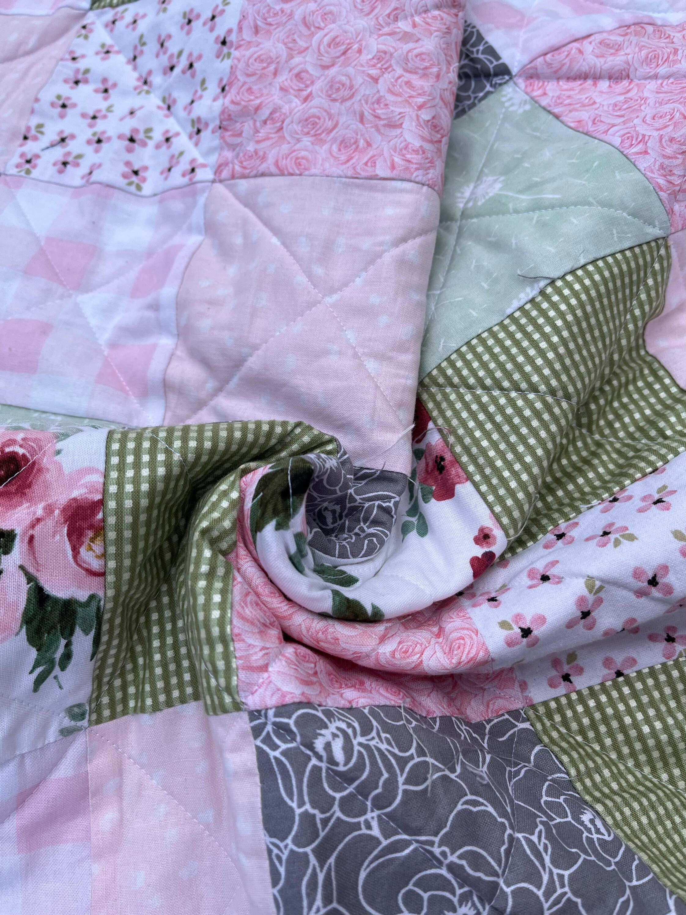 Floral Baby Girl Patchwork Quilt Floral Baby Quilt Floral - Etsy