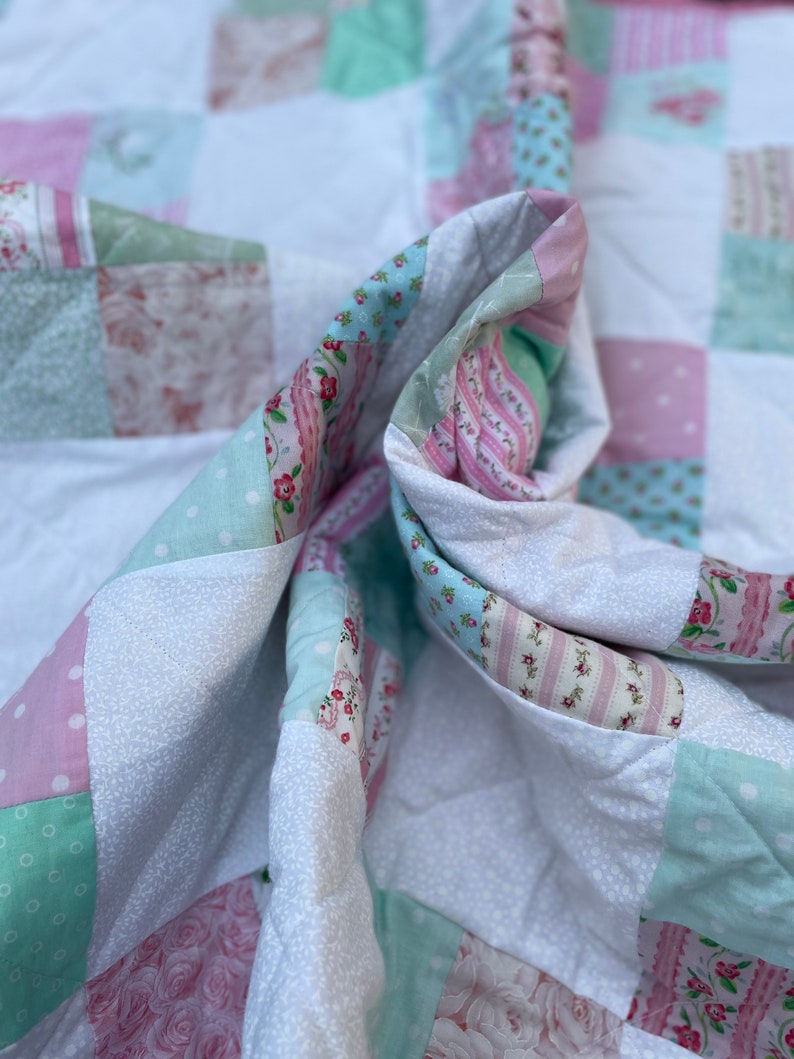 Shabby Chic Baby Girl Patchwork Quilt - Etsy