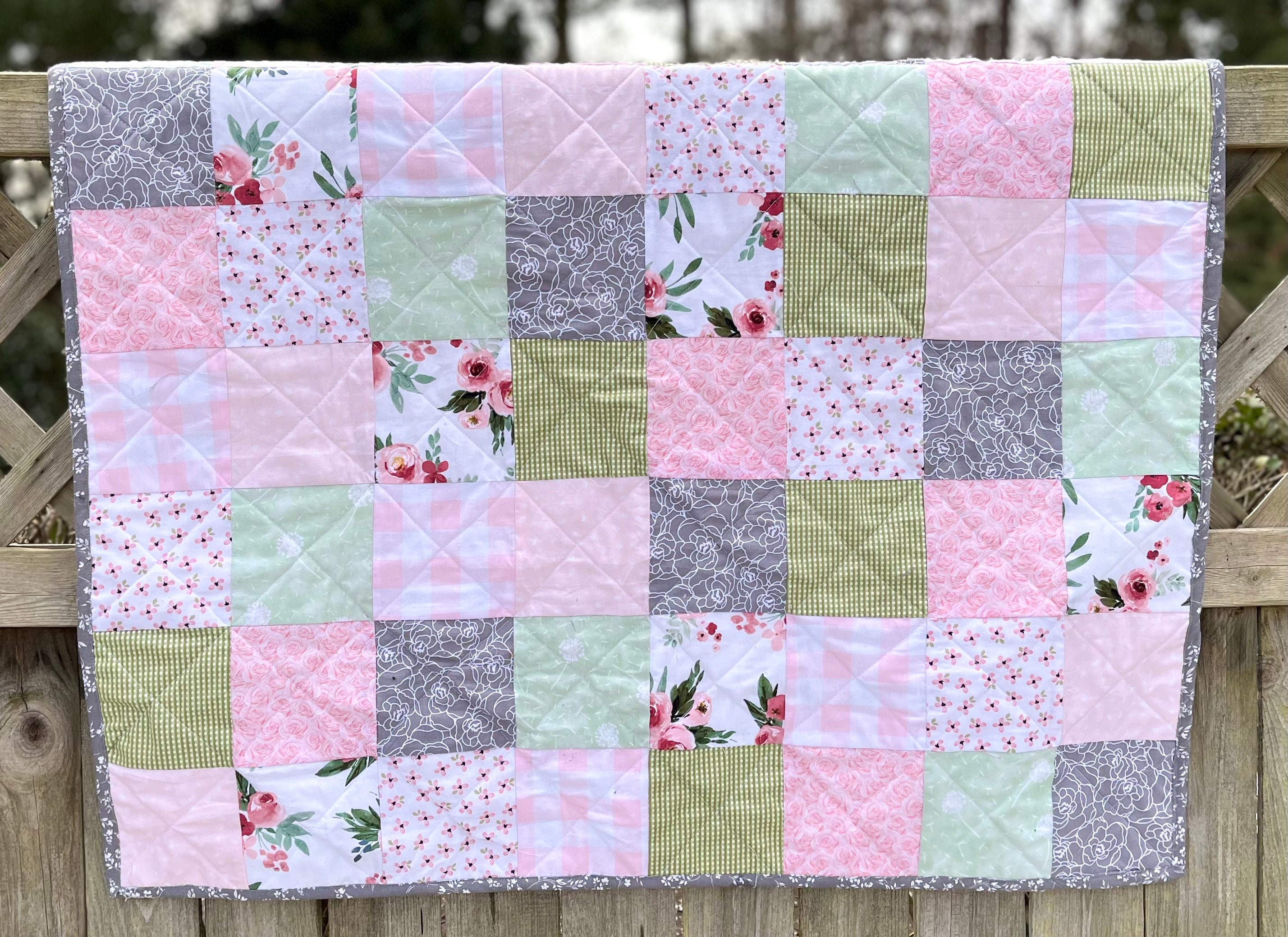 Floral Baby Girl Patchwork Quilt Floral Baby Quilt Floral - Etsy