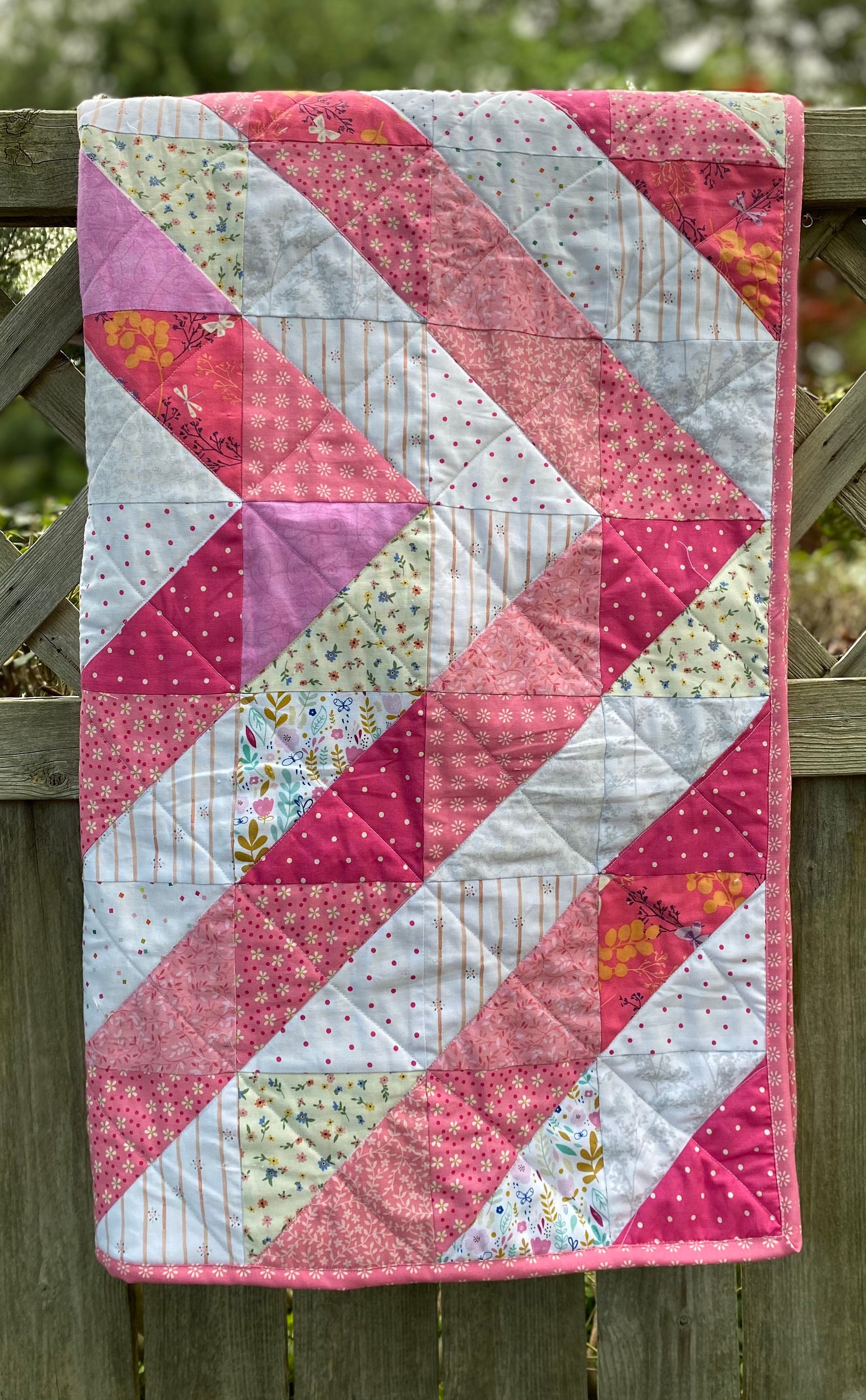 Modern Baby Girl Patchwork Quilt - Etsy