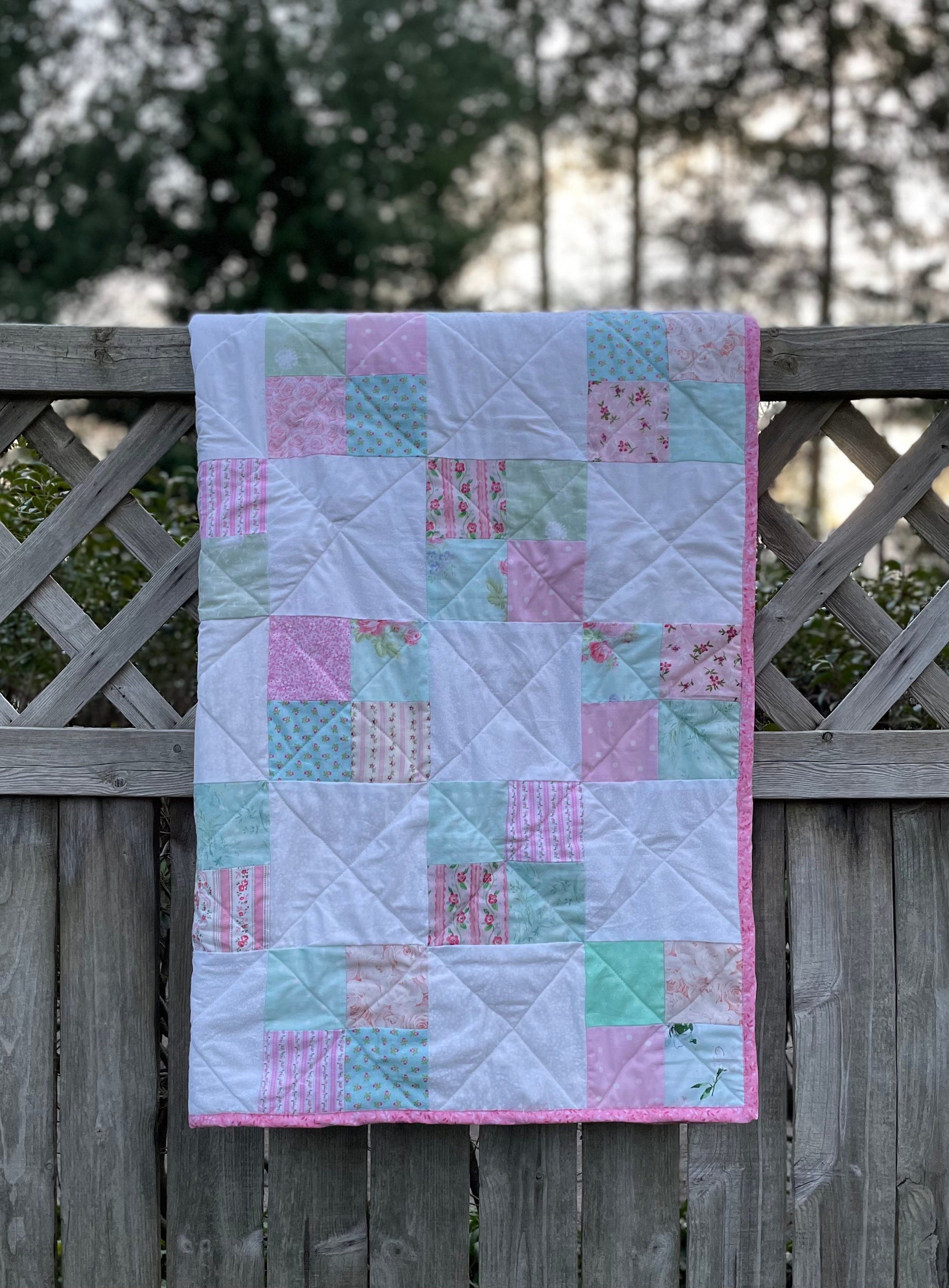 Shabby Chic Baby Girl Patchwork Quilt - Etsy