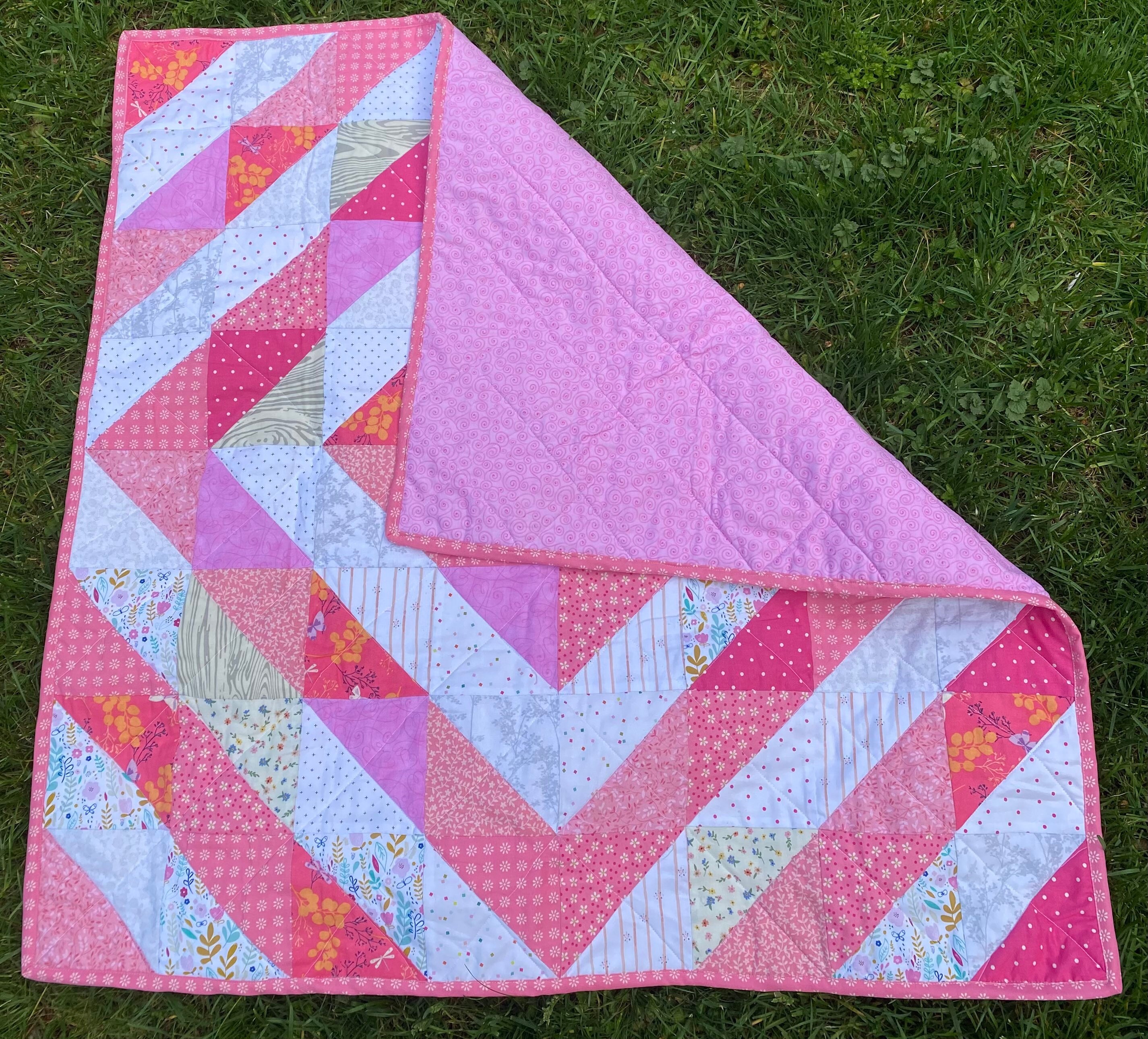 Modern Baby Girl Patchwork Quilt - Etsy