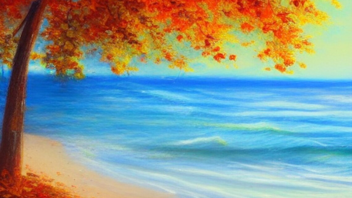 10 Fall Beach Picture Backgrounds for Zoom, Skype, Google Meet ...