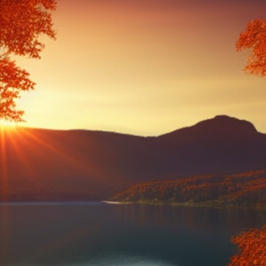 8 Fall Lake Picture Backgrounds for Zoom, Skype, Google Meet, Microsoft ...