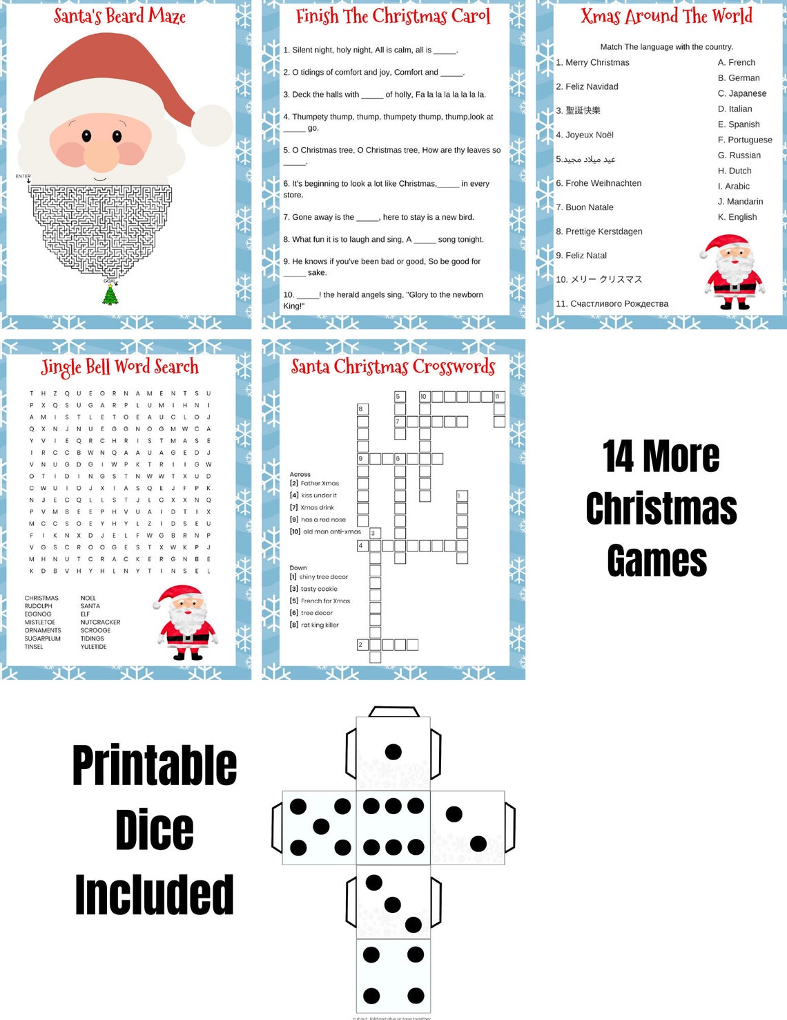 Christmas Activity Pack for Kids - Etsy