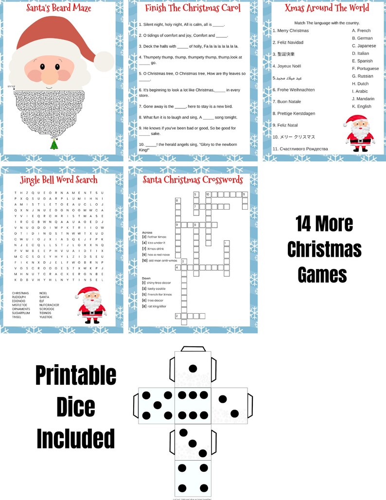 Christmas Activity Pack for Kids - Etsy
