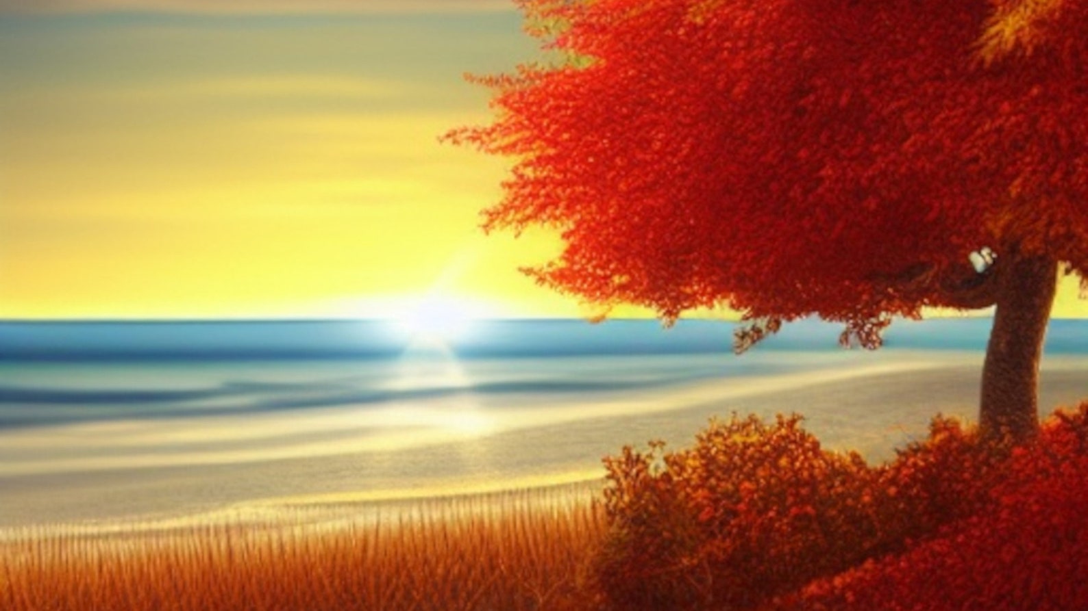 10 Fall Beach Picture Backgrounds for Zoom, Skype, Google Meet ...