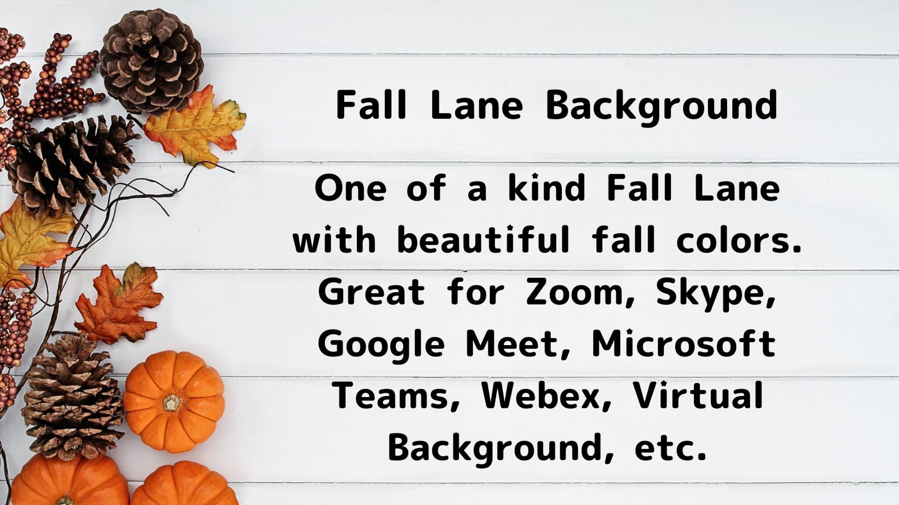 Fall Lane Background for Zoom, Skype, Google Meet, Microsoft Teams ...