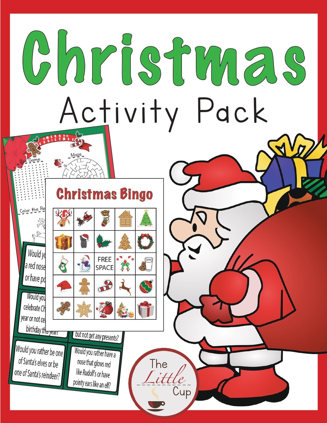 Christmas Activity Pack for Kids - Etsy