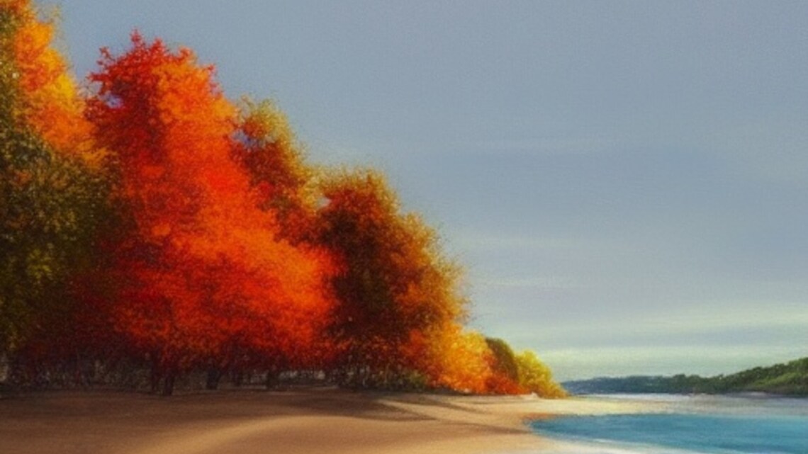 10 Fall Beach Picture Backgrounds for Zoom, Skype, Google Meet ...