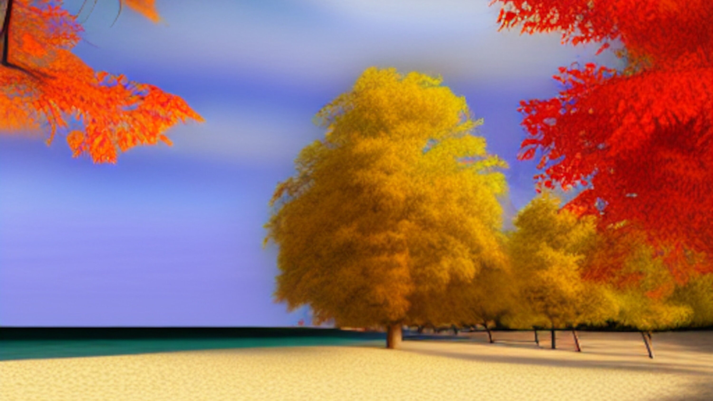 10 Fall Beach Picture Backgrounds for Zoom, Skype, Google Meet ...
