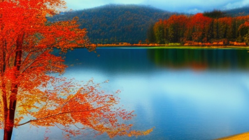 9 Fall Lake Picture Backgrounds for Zoom, Skype, Google Meet, Microsoft ...