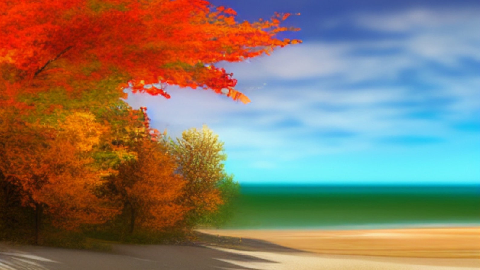 10 Fall Beach Picture Backgrounds for Zoom, Skype, Google Meet ...