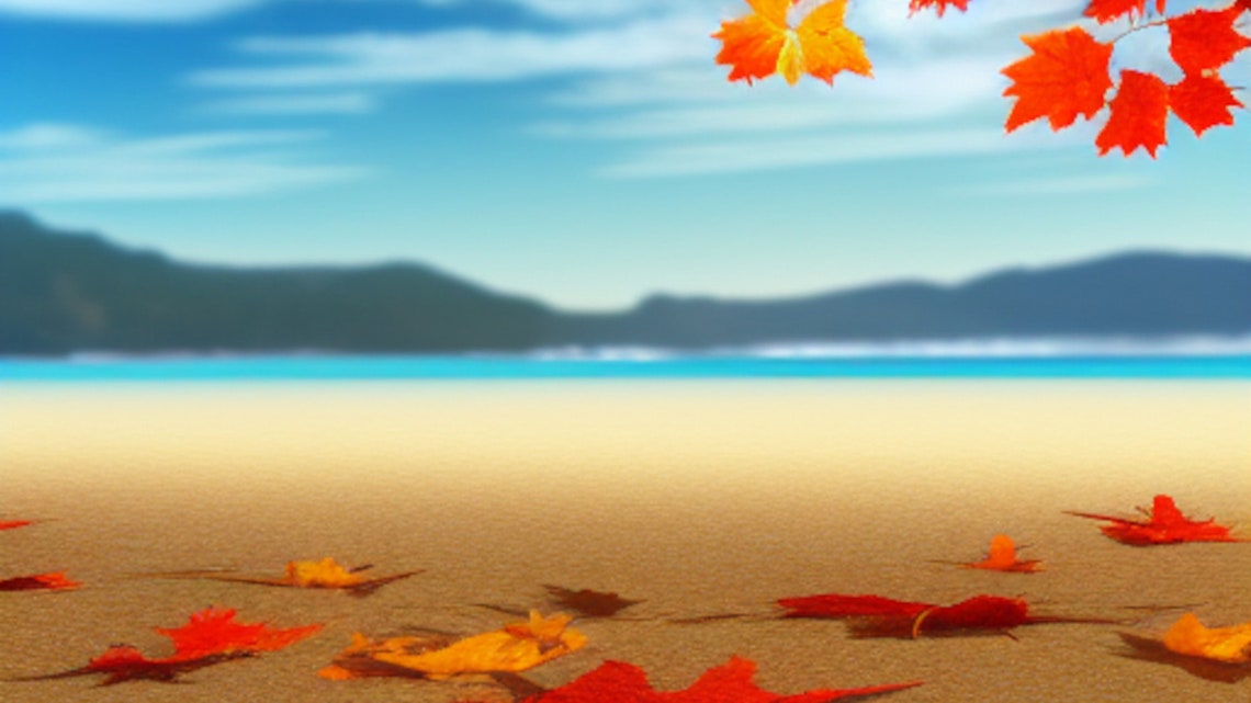 8 Fall Beach Picture Backgrounds for Zoom, Skype, Google Meet ...