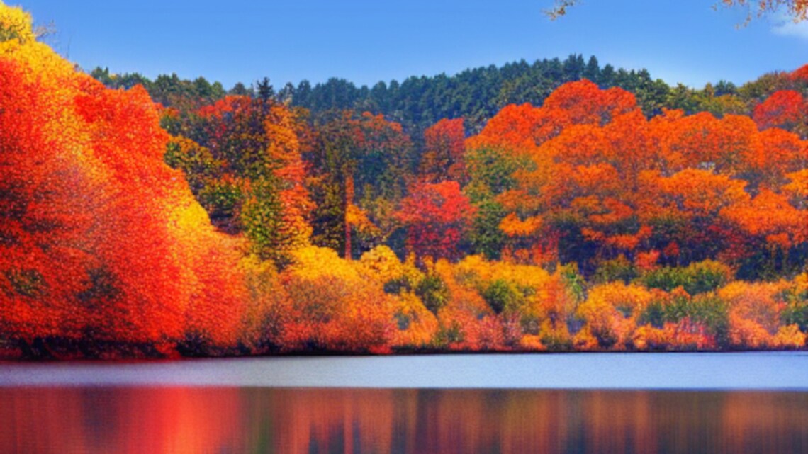 9 Fall Lake Picture Backgrounds for Zoom, Skype, Google Meet, Microsoft ...