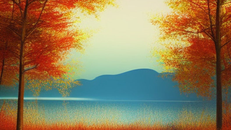 8 Fall Lake Picture Backgrounds for Zoom, Skype, Google Meet, Microsoft ...