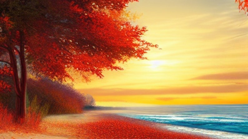 10 Fall Beach Picture Backgrounds for Zoom, Skype, Google Meet ...