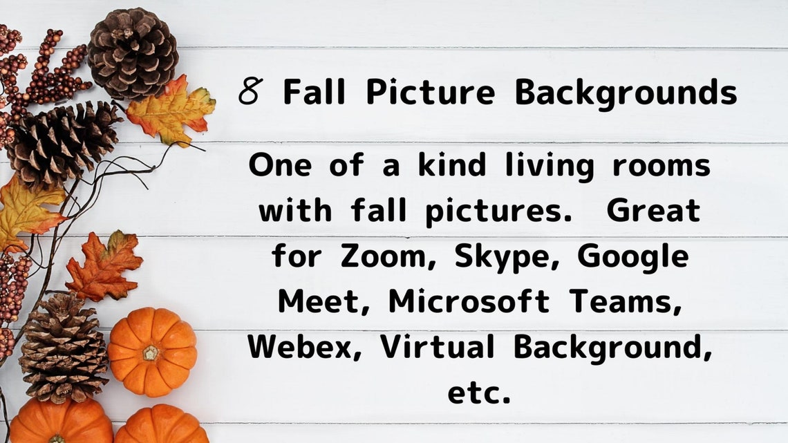 8 Fall Picture Backgrounds for Zoom, Skype, Google Meet, Microsoft ...