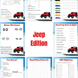 Road Trip Activity Pack for Kids - Jeep Edition (29 Activity Pages) - Etsy
