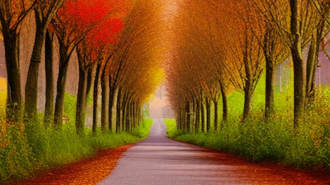 Fall Lane Background for Zoom, Skype, Google Meet, Microsoft Teams ...
