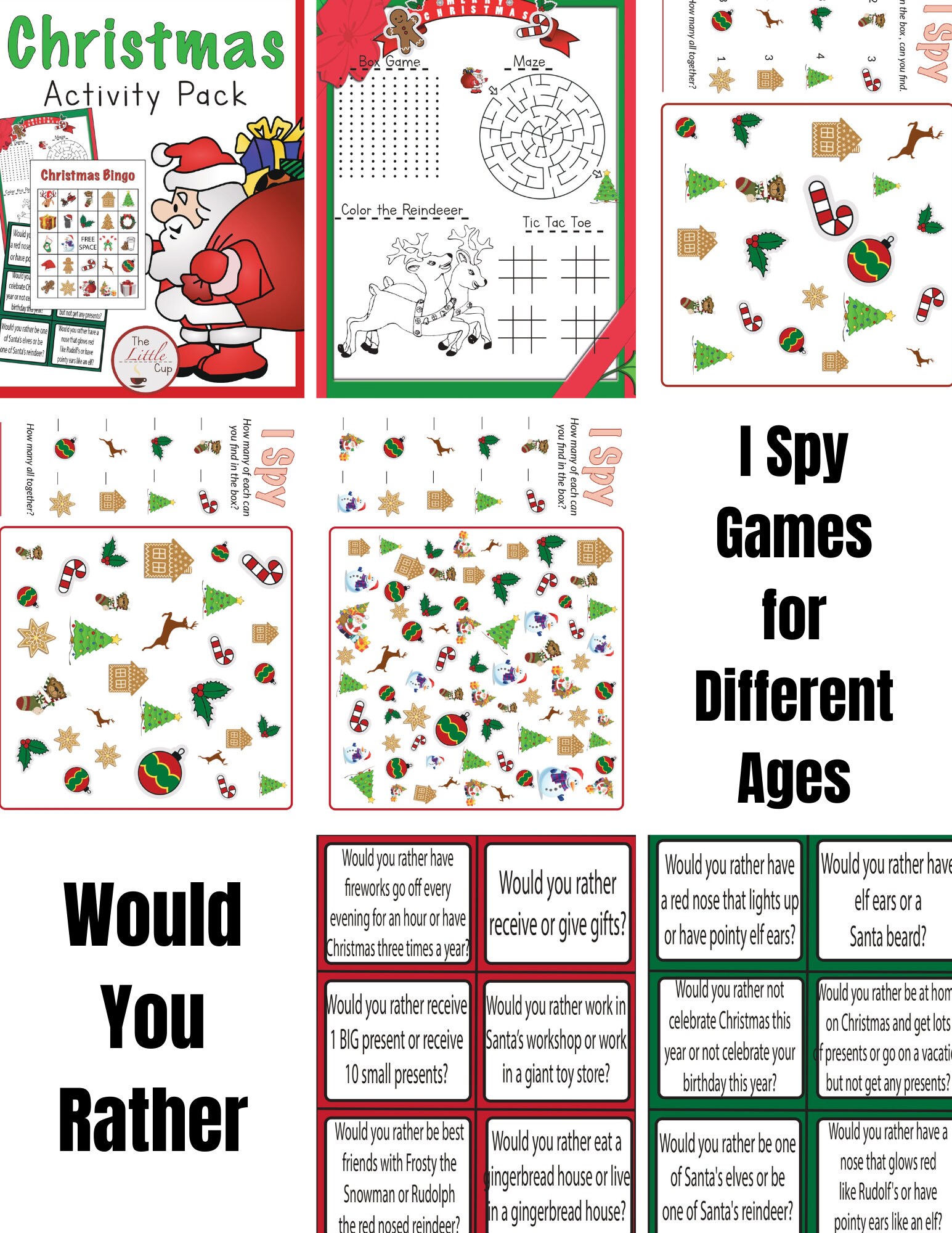 Christmas Activity Pack for Kids - Etsy