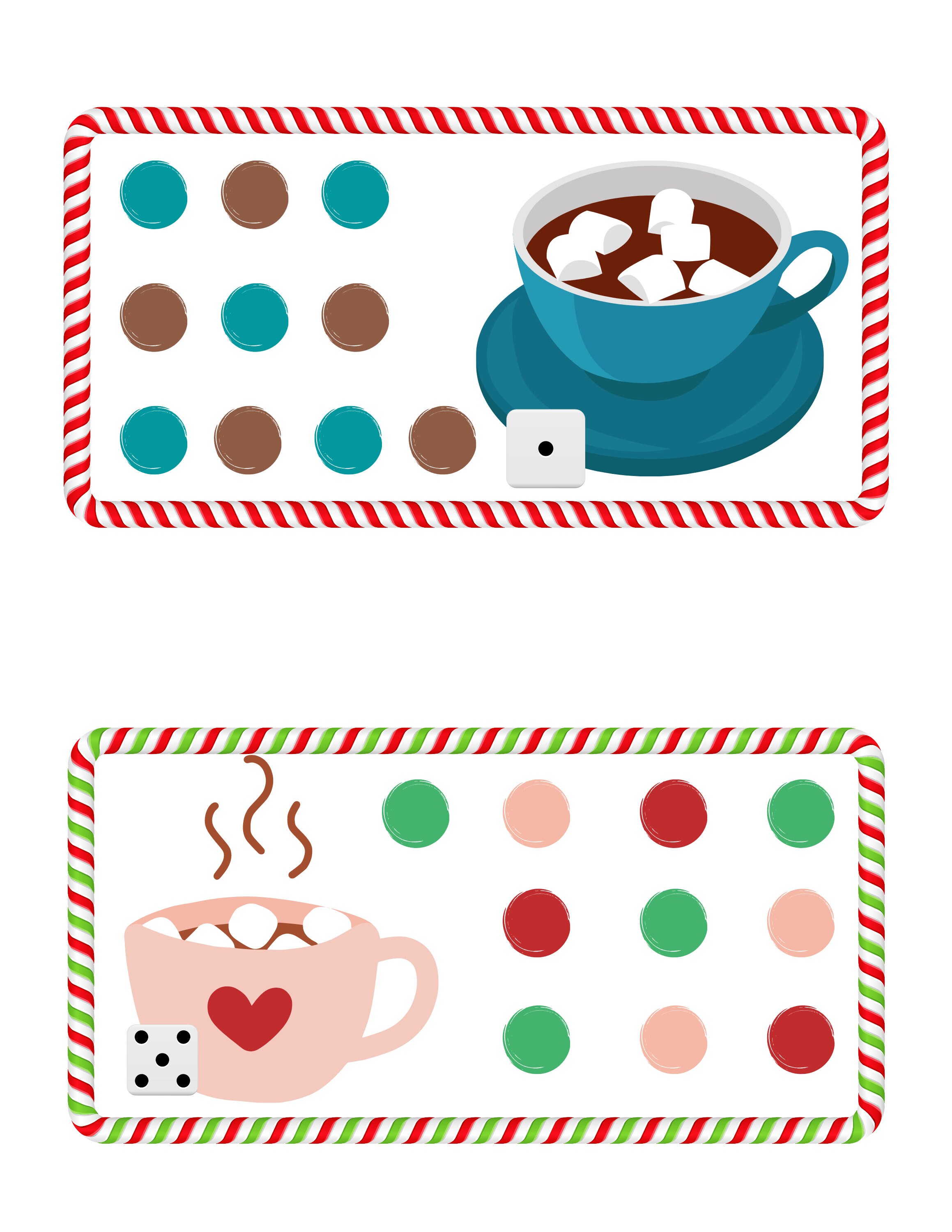 Christmas Dice Game, Printable Hot Cocoa Game - Etsy
