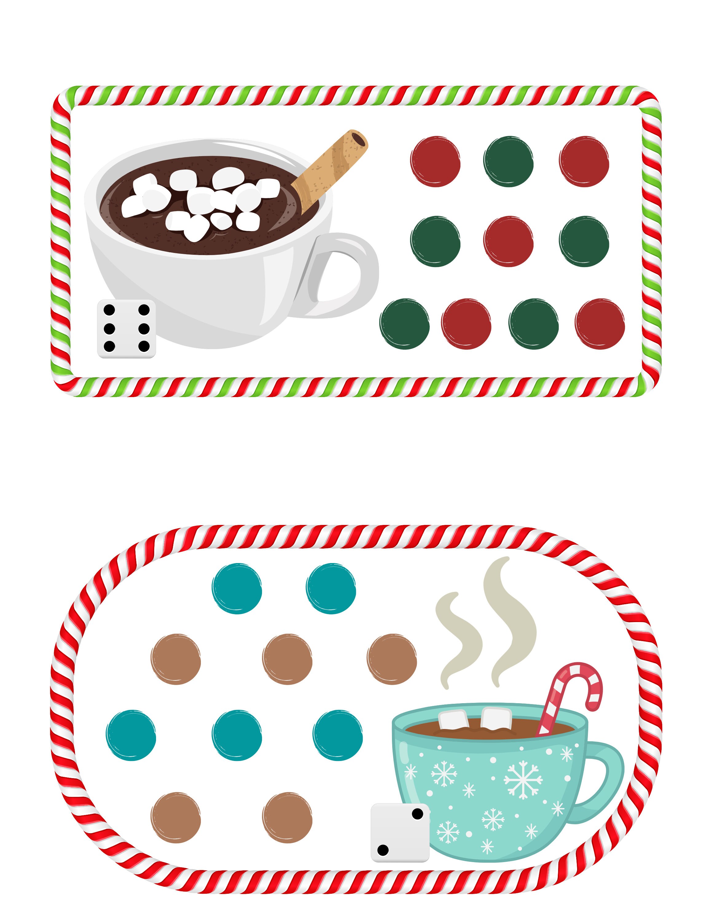 Christmas Dice Game, Printable Hot Cocoa Game - Etsy