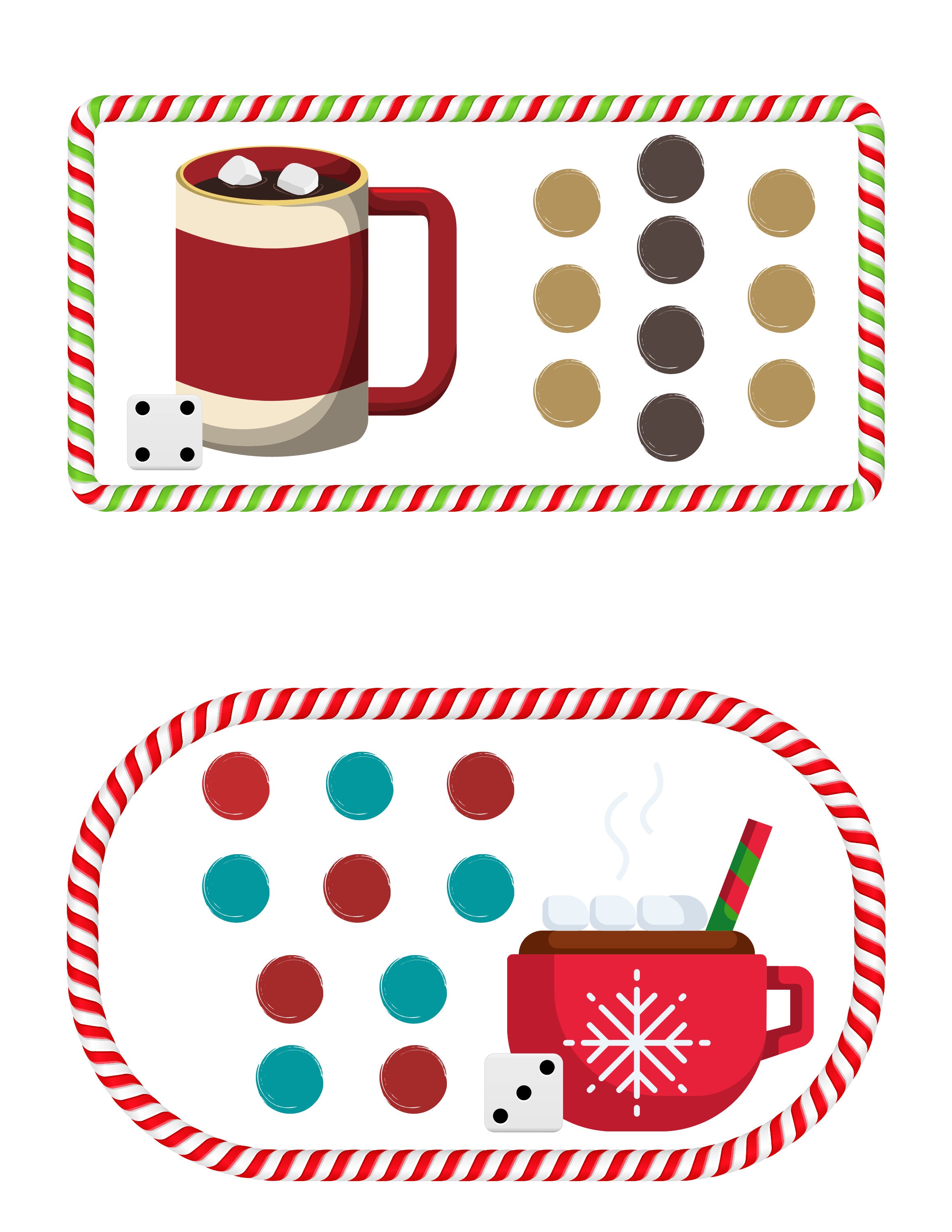 Christmas Dice Game, Printable Hot Cocoa Game - Etsy