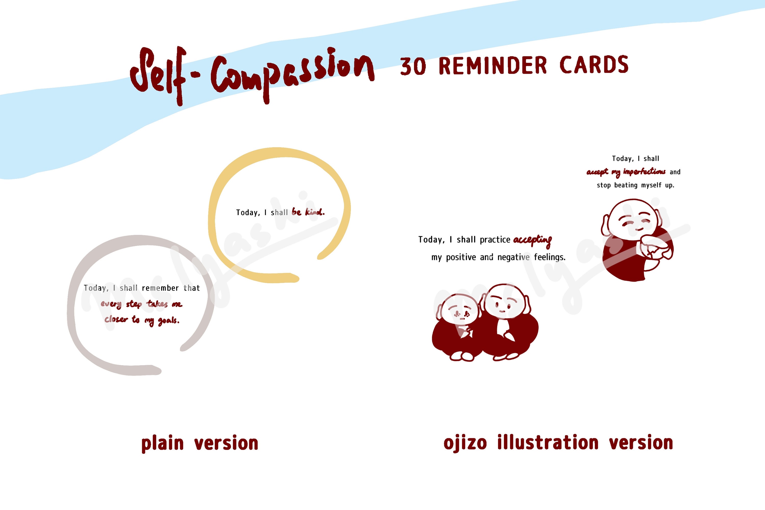 30 Self-compassion Reminder Cards Printable/ Affirmation Cards - Etsy