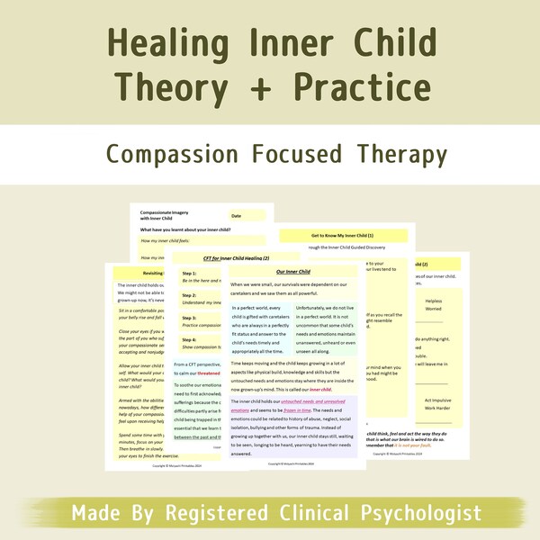 Inner Childhood Worksheet - Etsy