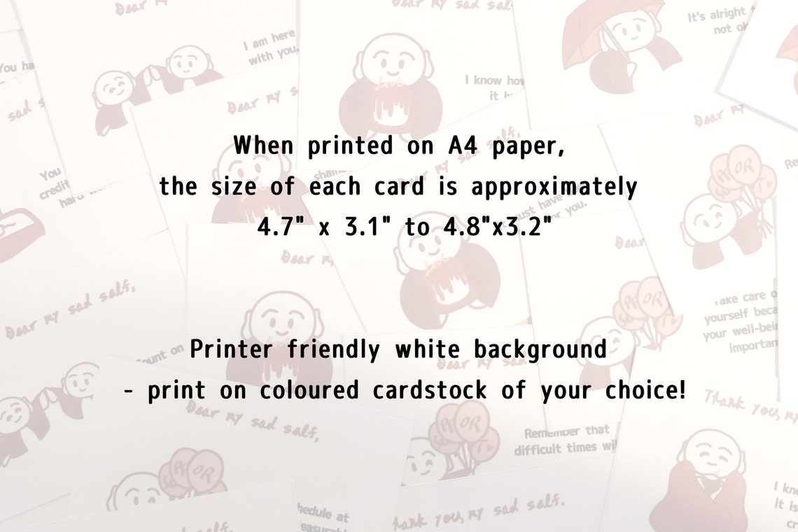 24 Depression Coping Cards Printable/ Coping Cards Digital Download ...