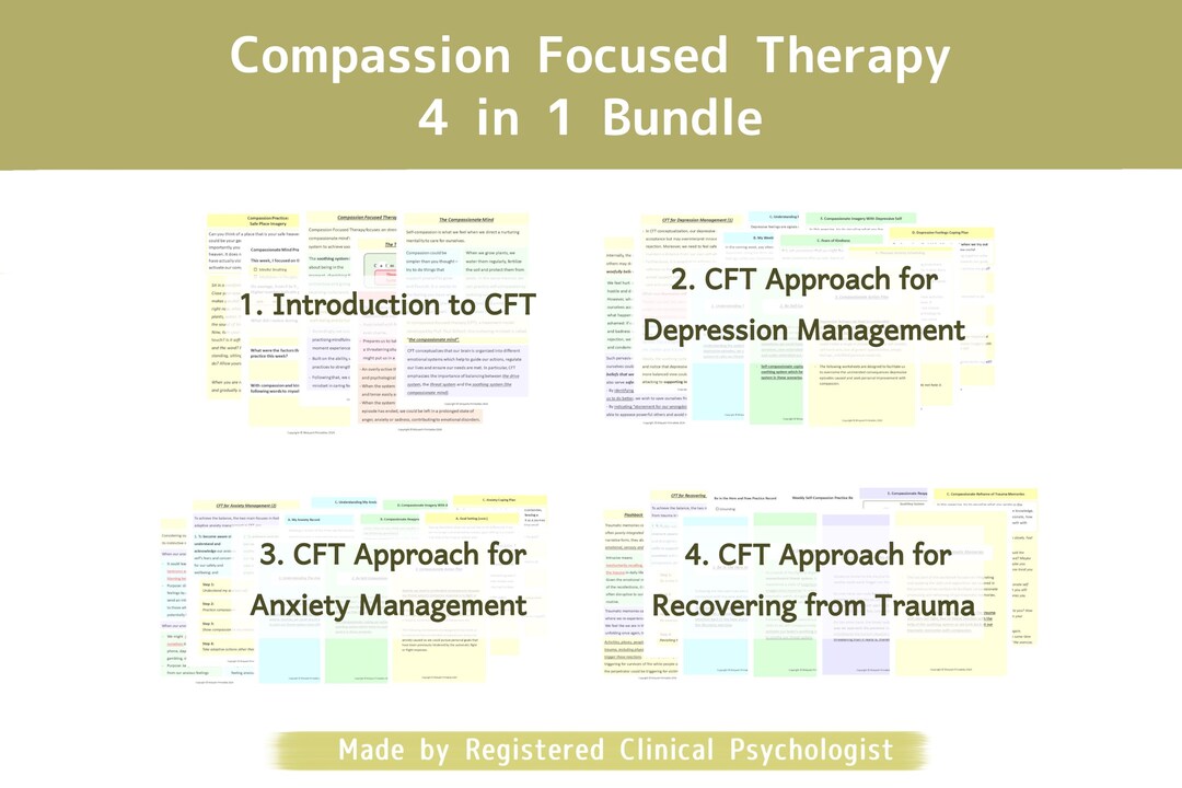 Compassion Focused Therapy 4 in 1 Bundle/ Introduction to CFT/ CFT for ...