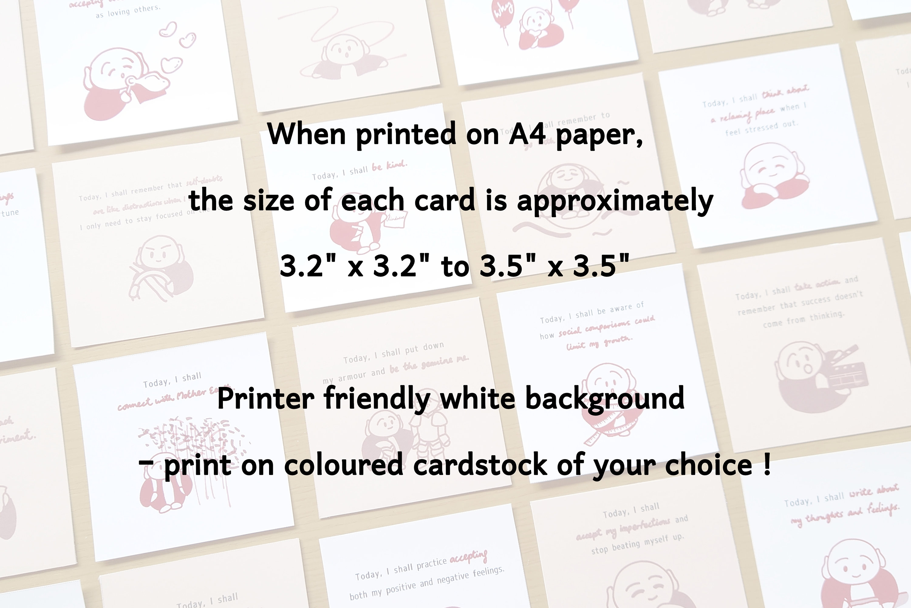 30 Self-compassion Reminder Cards Printable/ Affirmation Cards Digital ...